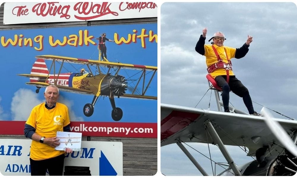 90-year-old takes flight for a good cause - St Barnabas House